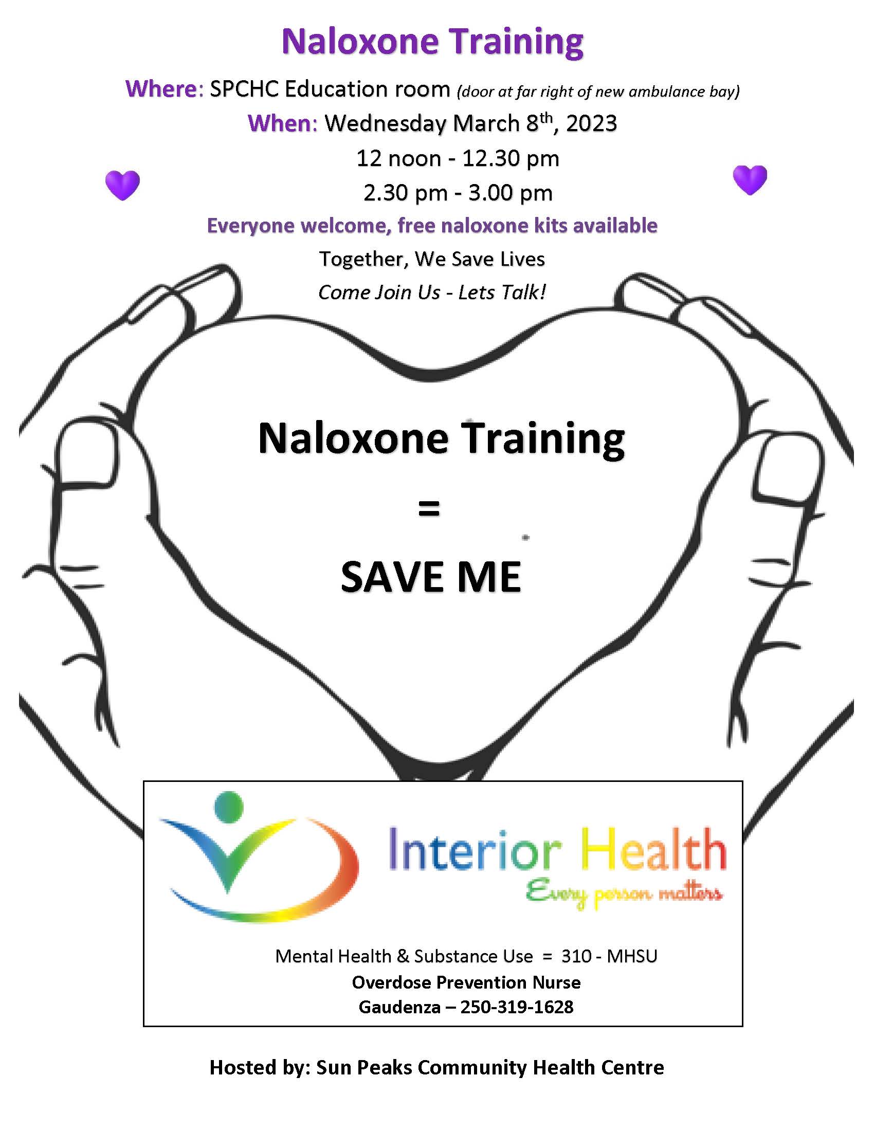Naloxone training offered at Sun Peaks Community Health Centre