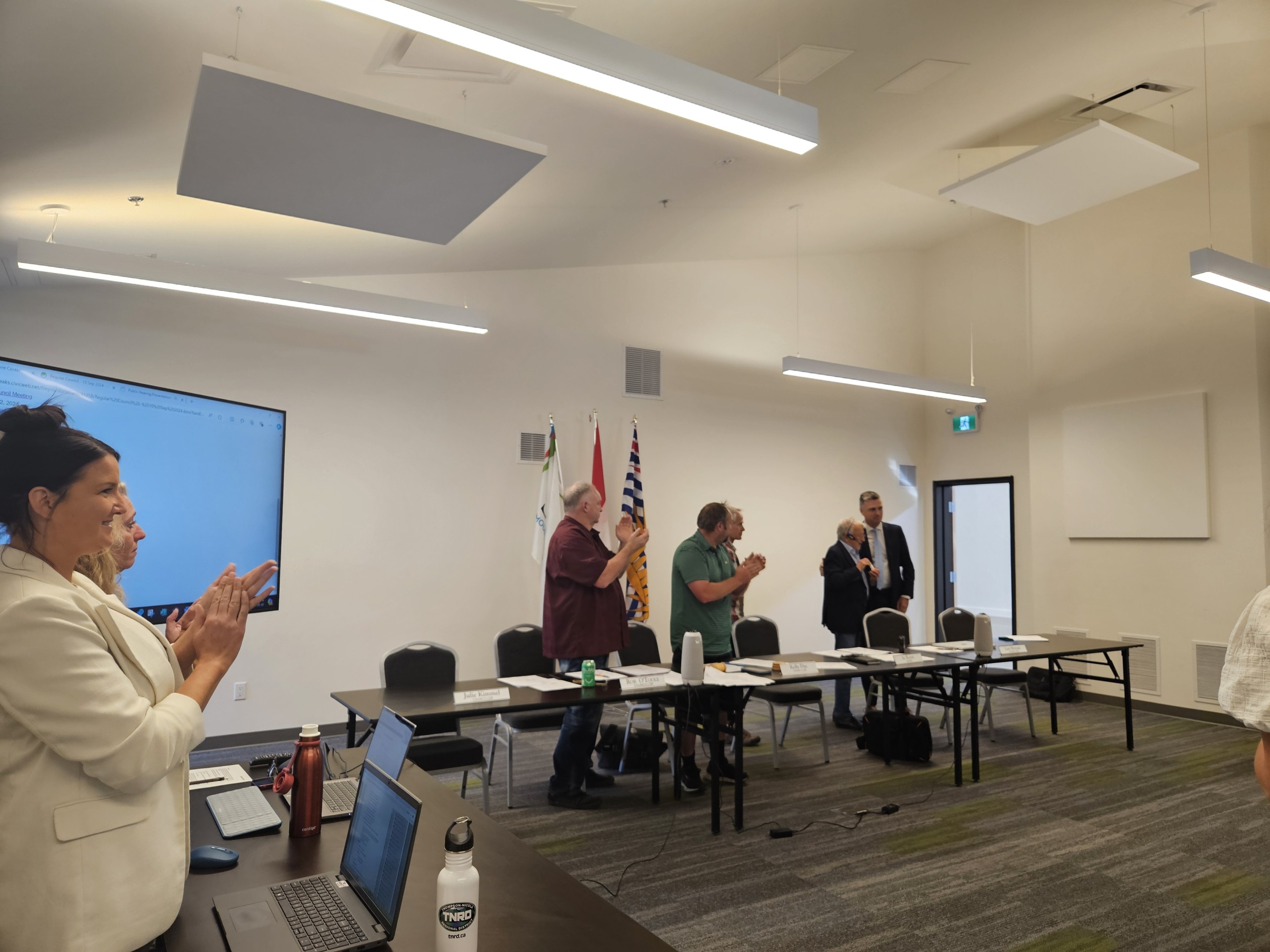 Sun Peaks mayor Al Raine accepts a King Charles III Coronation Medal